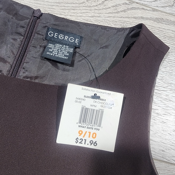 George | Dresses | Nwt George Elegant Chiffon Midi Dress Brown | Poshmark